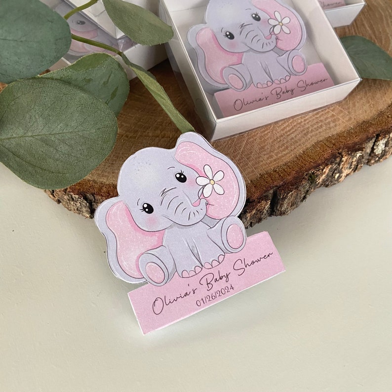 Girl Elephant Baby Shower Favors, Wood Magnet, First Birthday Gifts ...