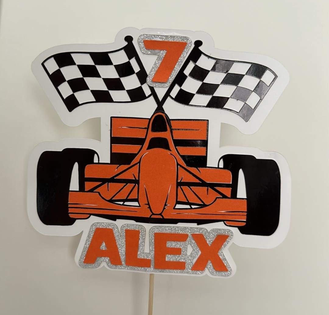 F1 Formula Car Racing Cake Topper - Etsy