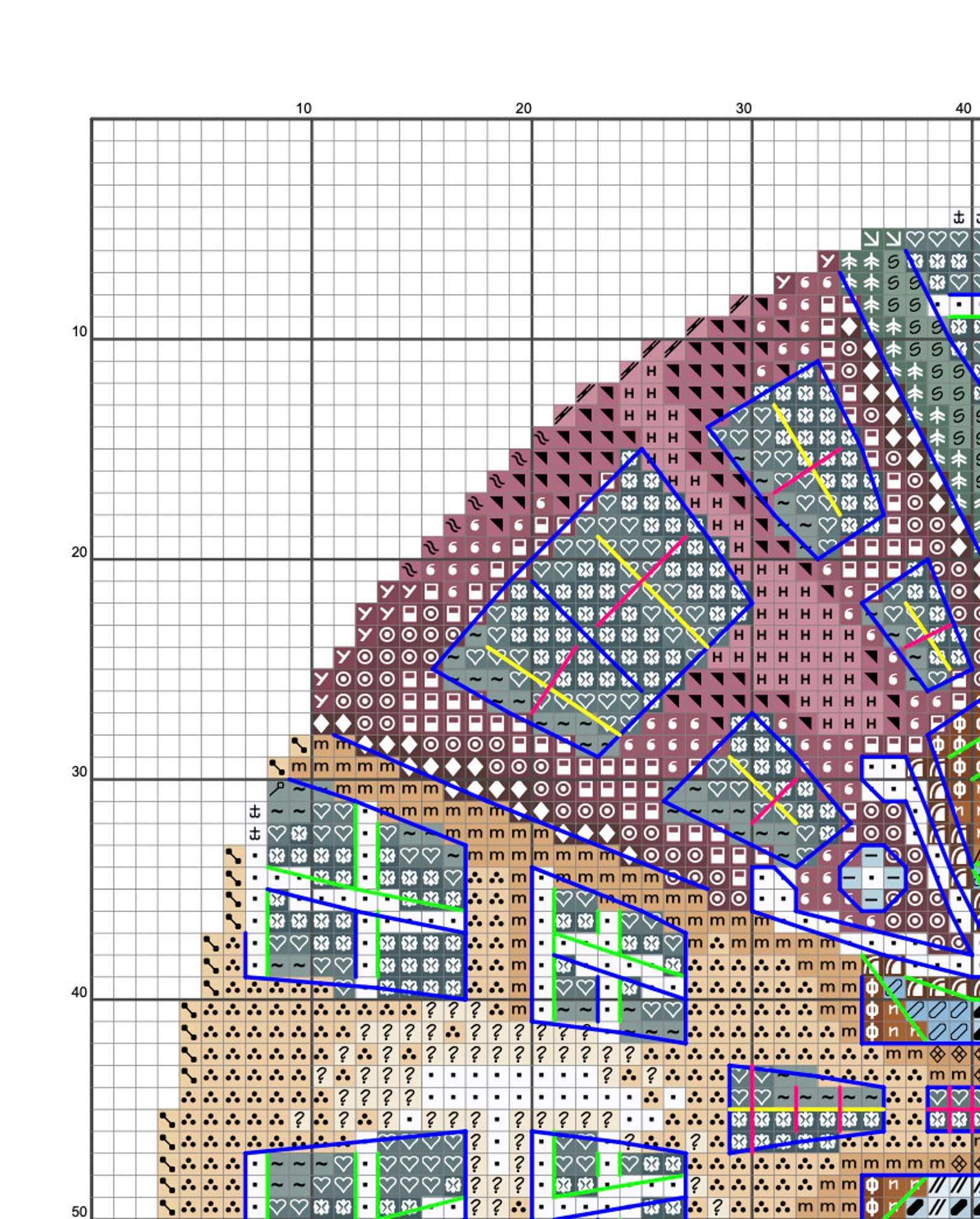 Cross Stitch Pattern, Old Courtyard Embroidery, Backstitch, Half Cross ...
