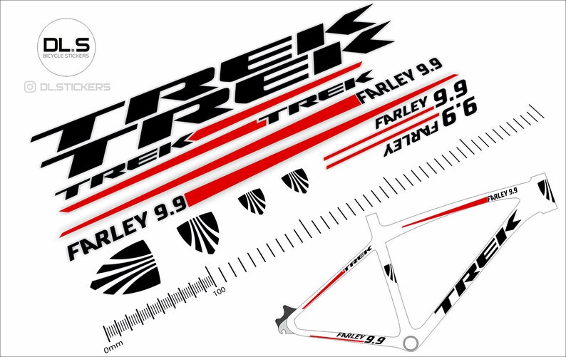 Set of Bicycle Stickers Trek. Bike Stickers, Cycling. Full Palette of ...