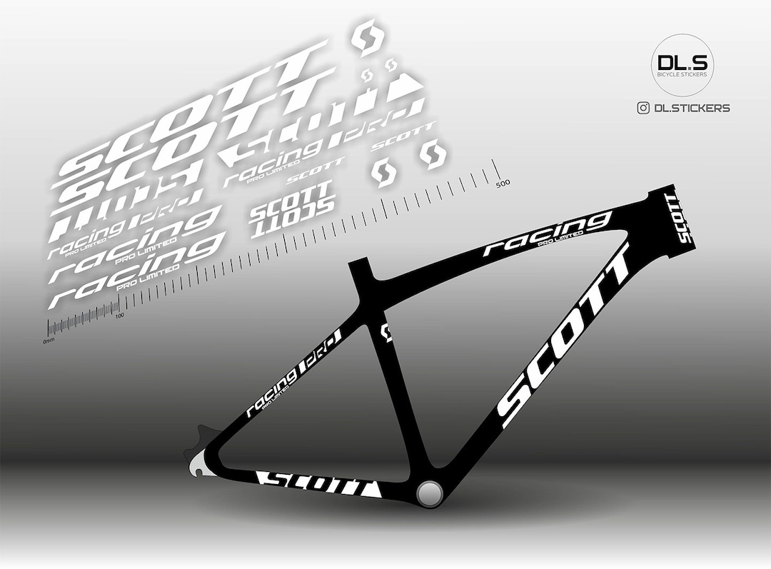 Set of Bicycle Stickers Scott. Bike Stickers, Cycling. Full Palette of ...