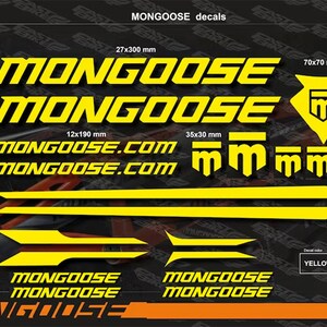 Bicycle Stickers Mongооse. A Set of Stickers for the Frame in Any Color ...