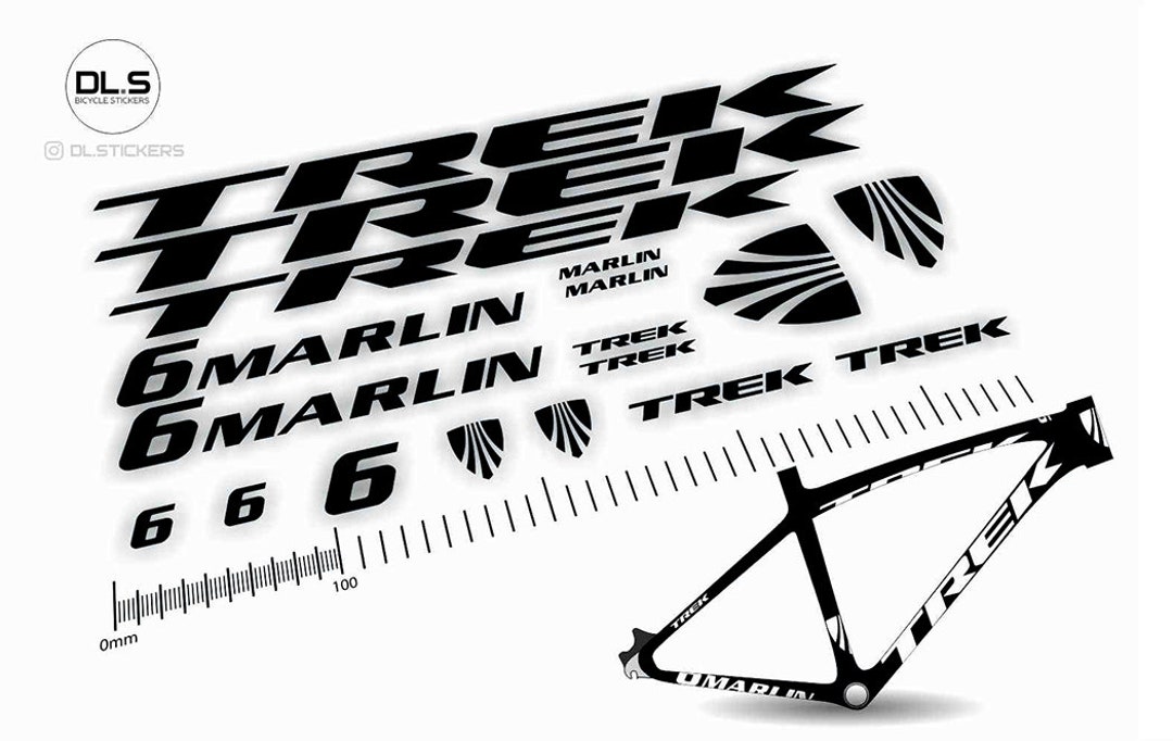 Set of Bicycle Stickers Trek. Bike Stickers, Cycling. Full Palette of Colors, Marlin 6 - Etsy