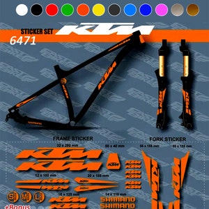 Bicycle Stickers KTM. A Set of Stickers for the Frame and Fork in Any ...