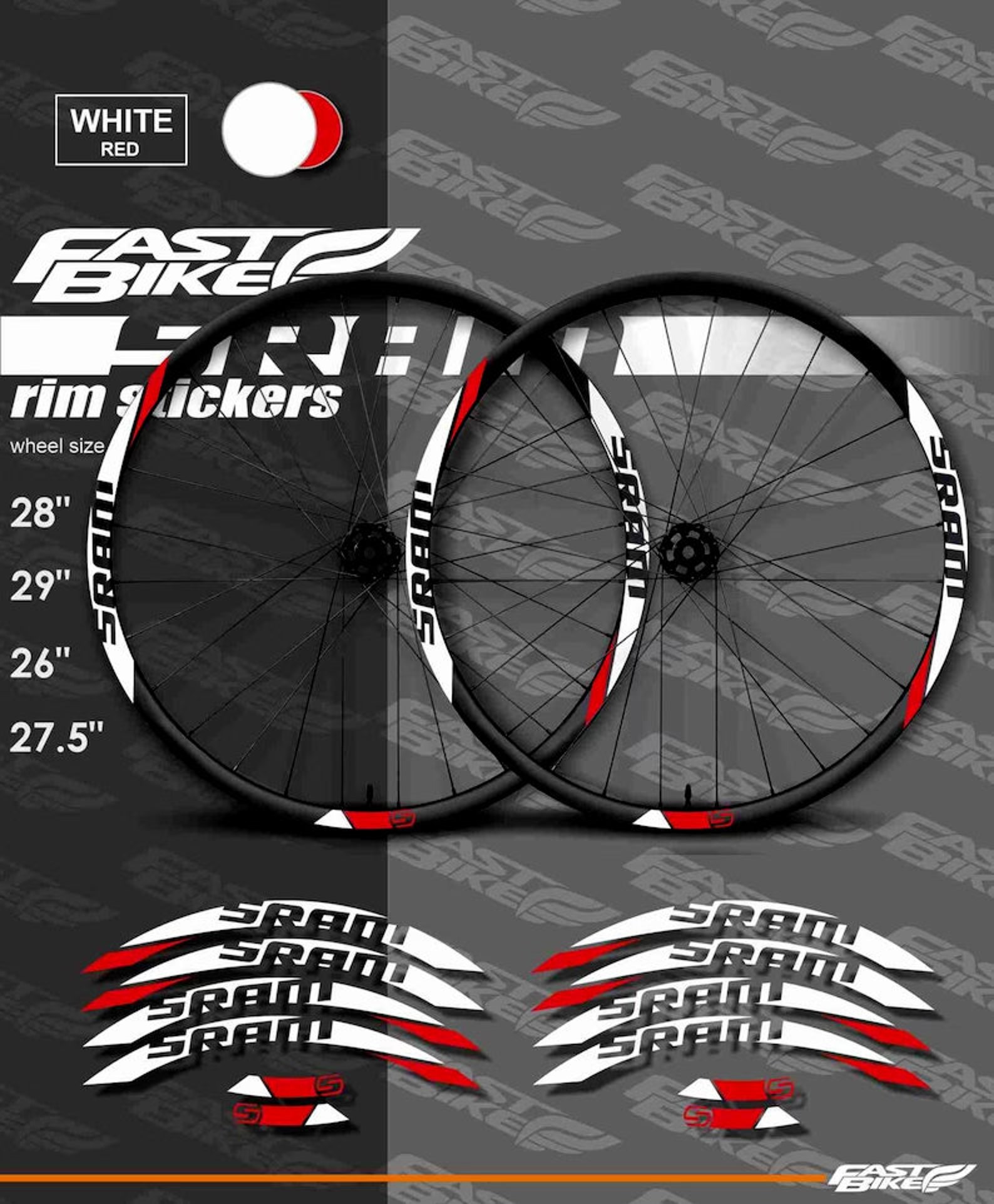 Bicycle Rim Stickers Sram. A Set of Stickers for the Rim in Any Color ...