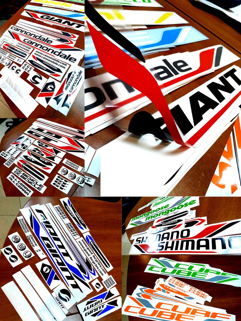 Bicycle Stickers Cube. A Set of Stickers for the Frame and Fork in Any ...