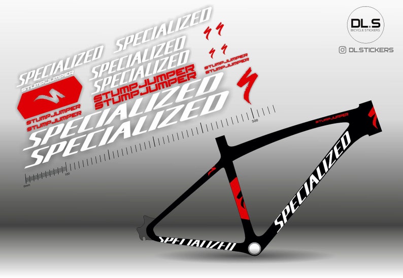 Set of Bicycle Stickers Specialized. Bike Stickers, Cycling. Full ...