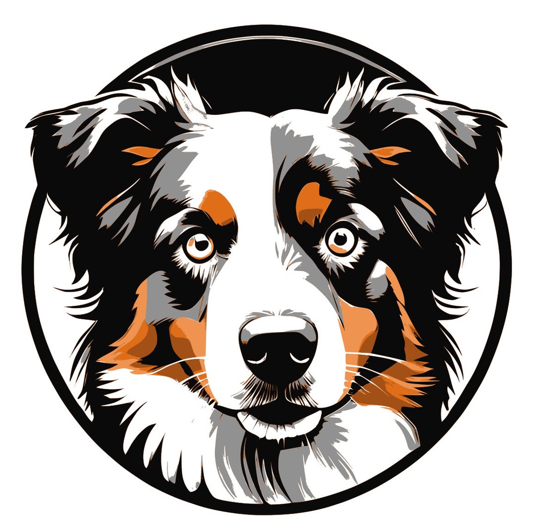 Australian Shepherd Logo SVG, Instant Download SVG, PNG, Dxf, Jpg ...