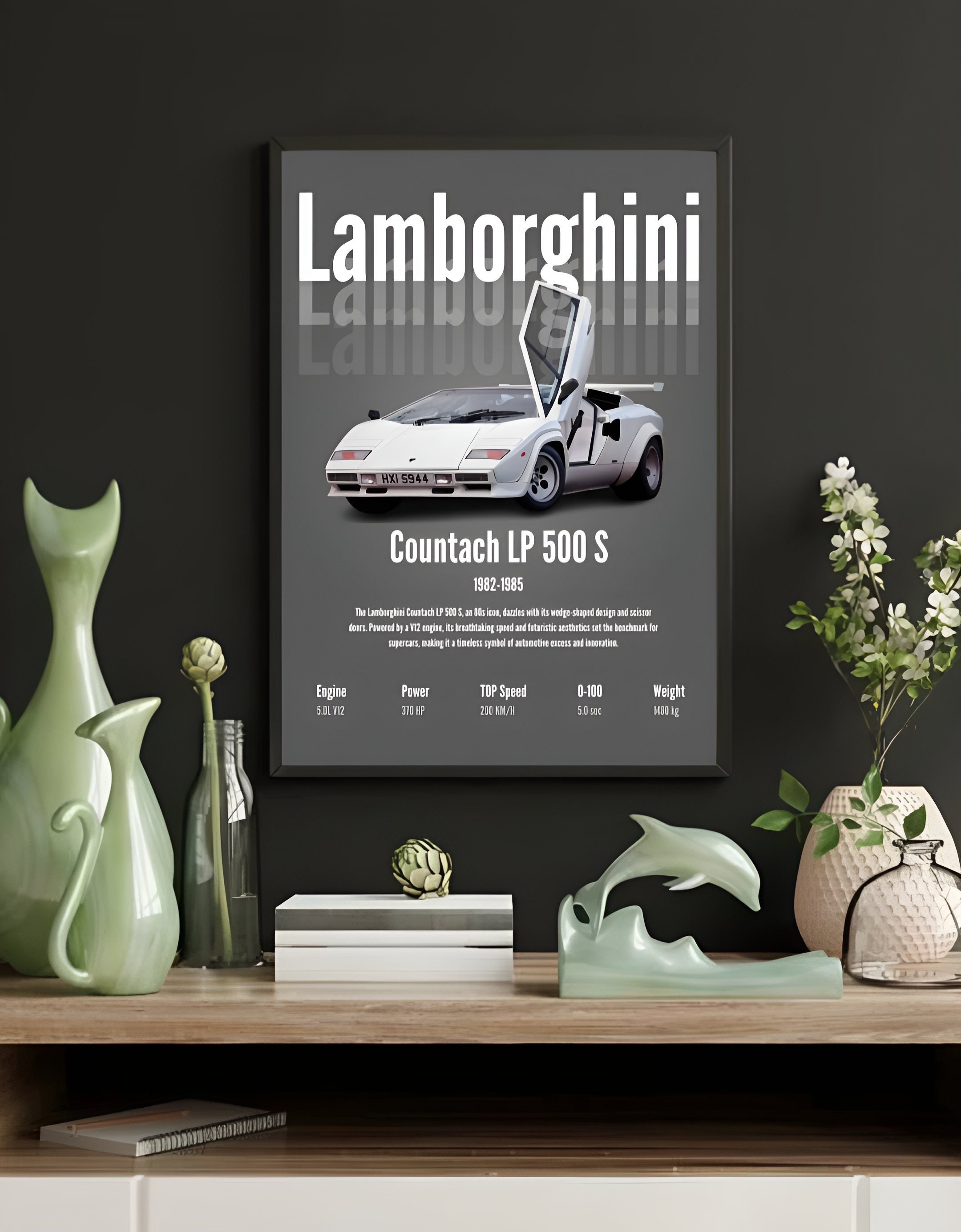 Lamborghini Countach Poster Posters Digital Download Hyper Car Poster ...