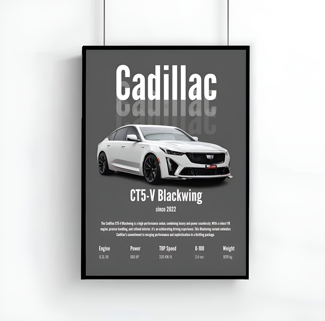 Cadillac CT5-V Blackwing 4K Car Poster - Etsy UK