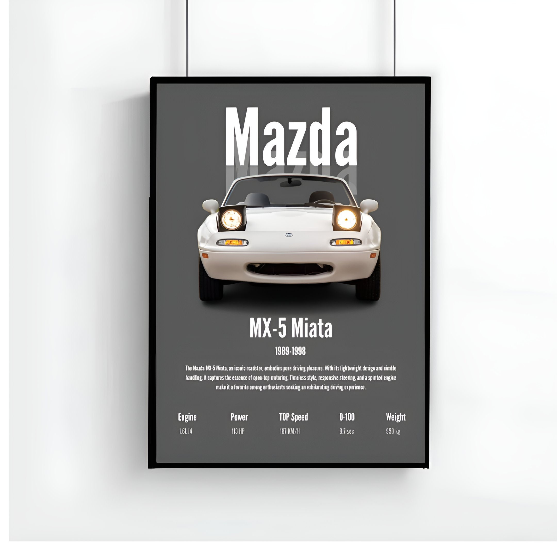 Poster Mazda Miata MX-5 - Etsy