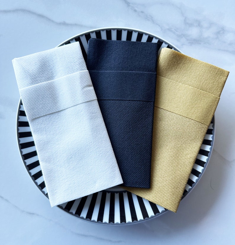 Napkin With Pocket, Personalized Napkins, Soft Linen Napkin, Airlaid ...