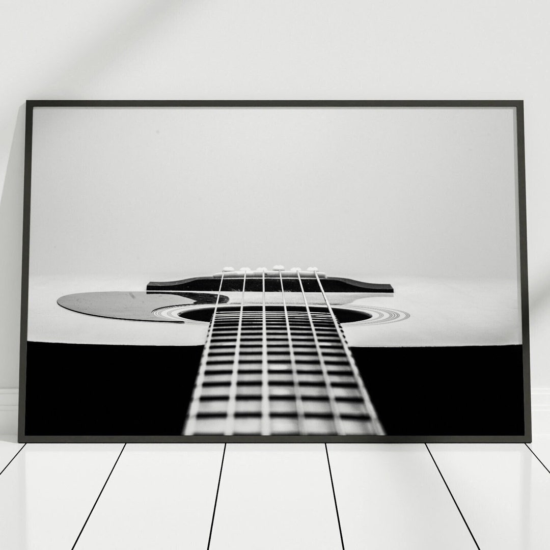 Guitar Strings Poster, Guitar Canvas, Acoustic Guitar Wall Art Made in ...
