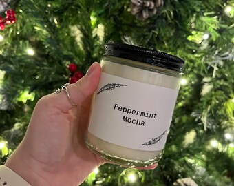 Peppermint Mocha Candle, 8 Oz - Etsy