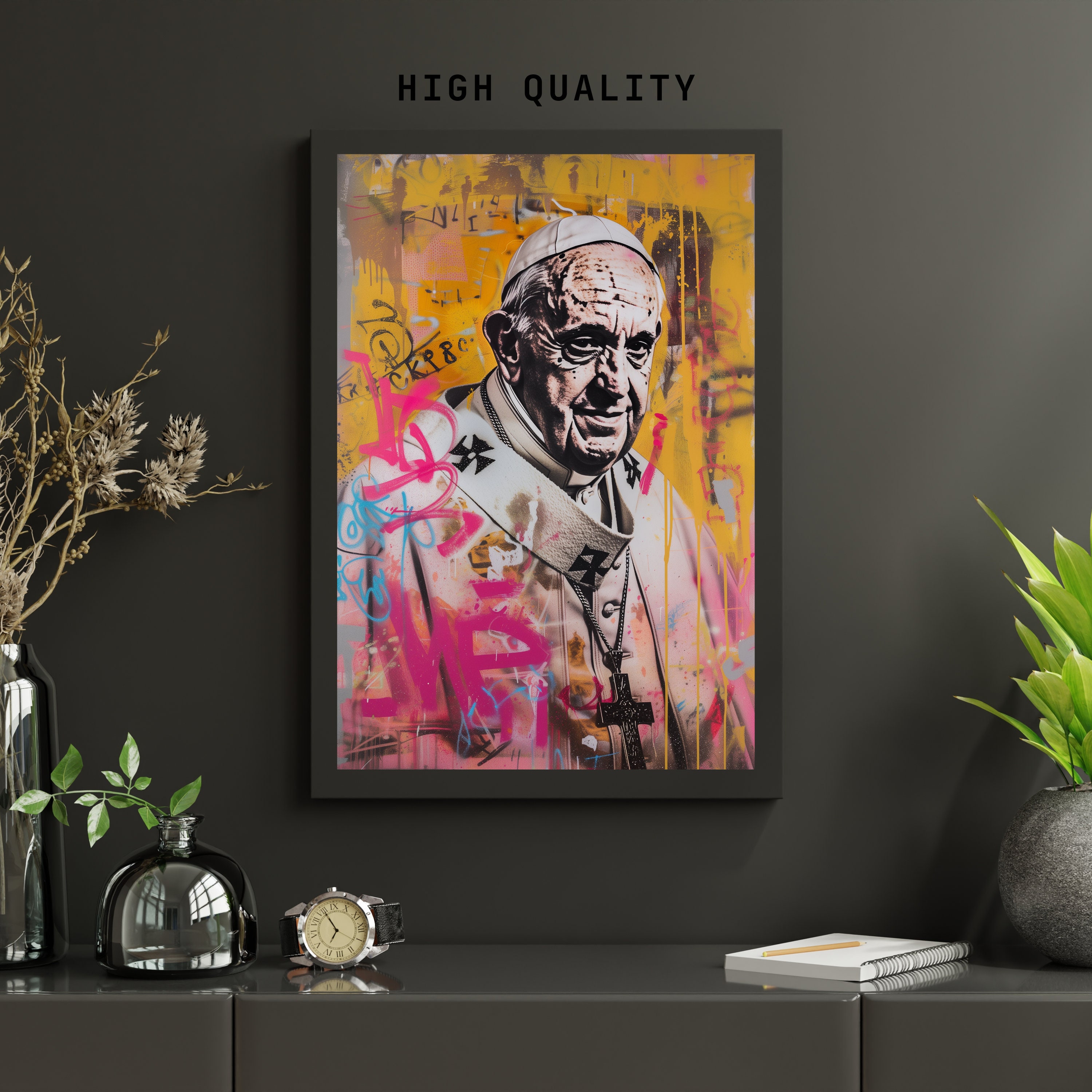 Pope Francis Art Francis Pope Abstract Men Art Poster Pope Francis ...