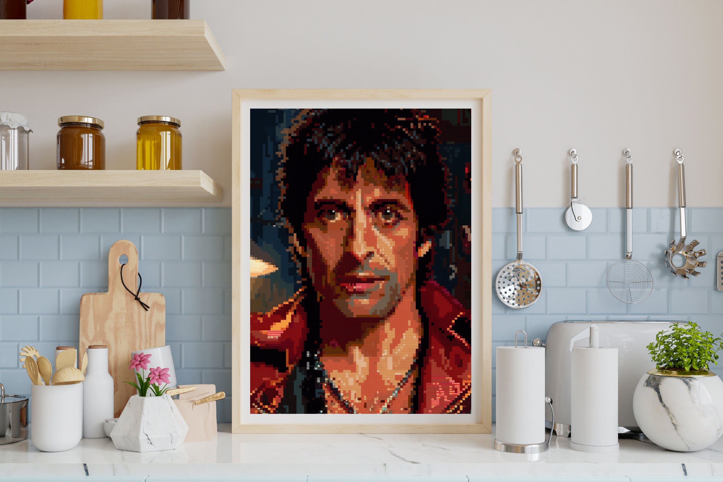 Al Pacino Pixel Art , Tony Montana Poster, Famous Poster, Portre Poster ...