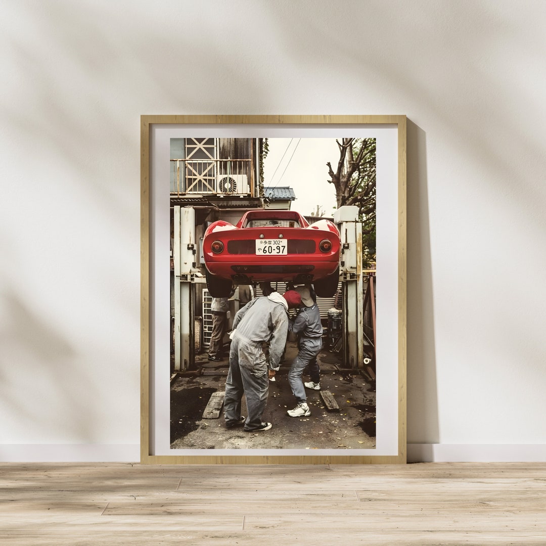 Vintage Japanese Car Repair Poster Retro Garage Wall Art Classic ...