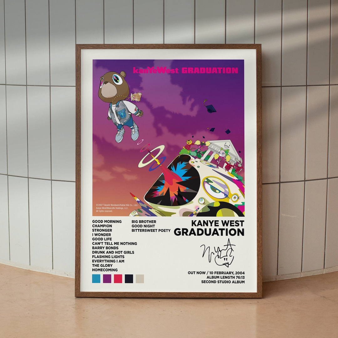 Kanye West / Graduation Album Cover Art Poster / Custom Poster, Home ...