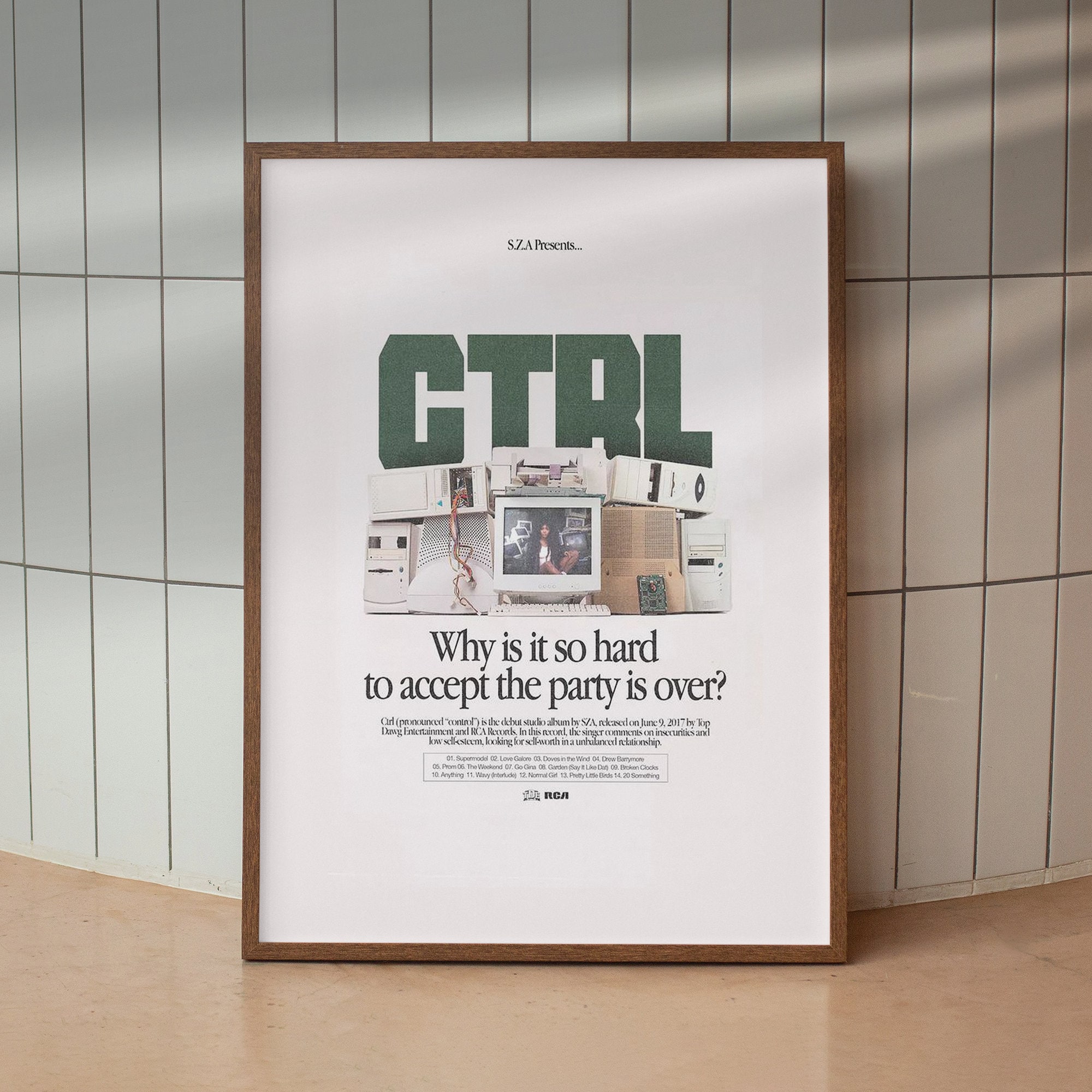 SZA / CTRL Album Cover Vintage Poster sold by Intermediary Elfreda ...