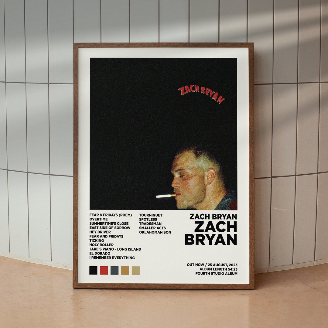 Zach Bryan Album Cover Art Poster / Custom Poster, Home Decor, Wall Art ...