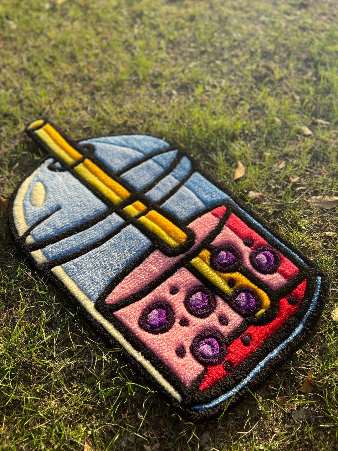 Bubble Tea Tufted Rug Bubble Handmade Rug Asymmetric Hand Tufted Rug ...