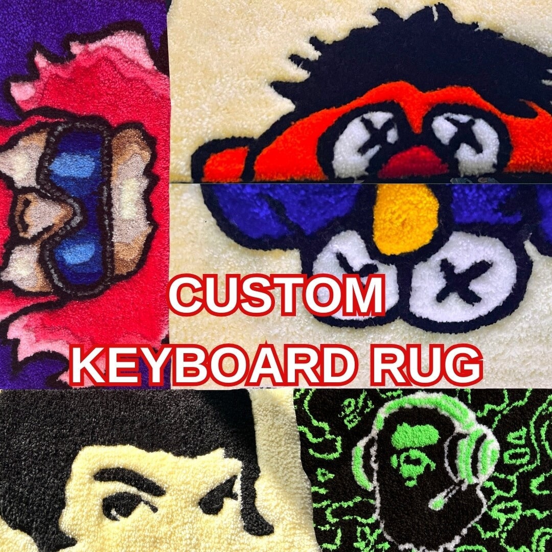 Custom Keyboard Rug Rest Wrist Tufted Rug Personalized Tufted Keyboard ...