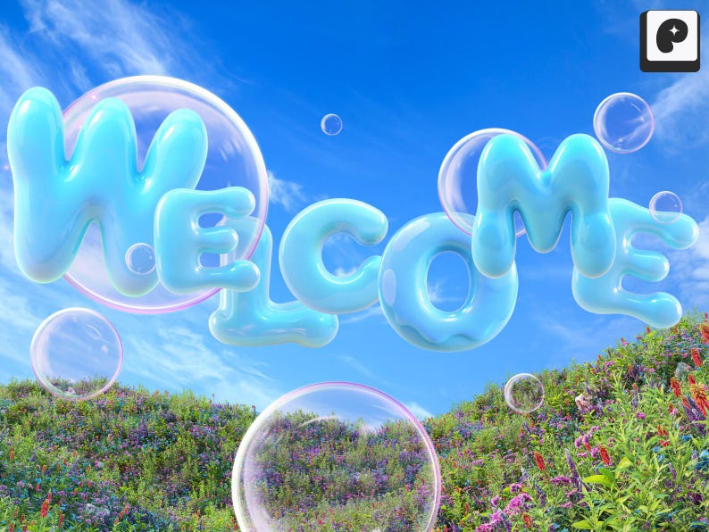 Clipart Letters PNG Glossy Blue Blob Alphabet 3D Font Clipart Digital ...