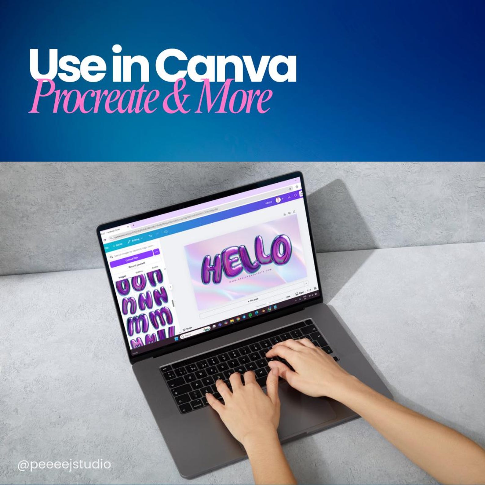 Chrome Balloon Font Bundle 3D Balloon Letters PNG Digital Alphabet ...