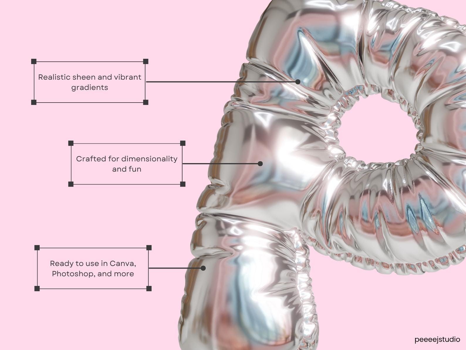 Silver Foil Balloon Alphabet PNG Letters Numbers 3D Aesthetic Clipart ...