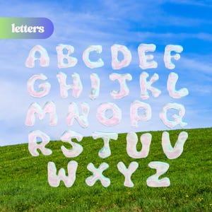 3D Jelly Letters PNG Alphabet Pastel Aesthetic Font for Canva, Stickers ...