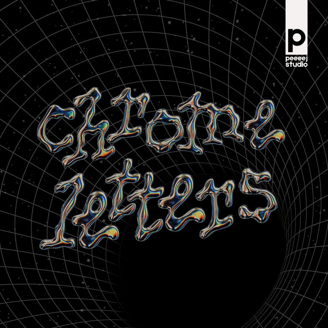 3D Chrome Letters Font PNG Digital Download Metallic Alphabet for Logos ...