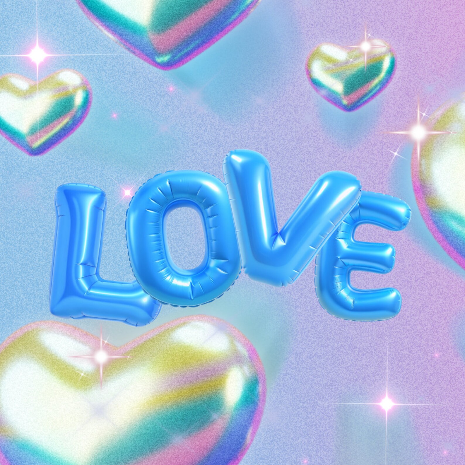 3D Shiny Blue Balloon Font Pack Perfect for Birthdays, Celebrations ...