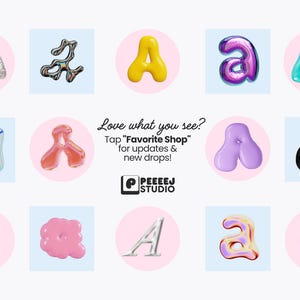 Metallic 3D Letters PNG Alphabet Molten Gold Vaporwave Font Digital ...
