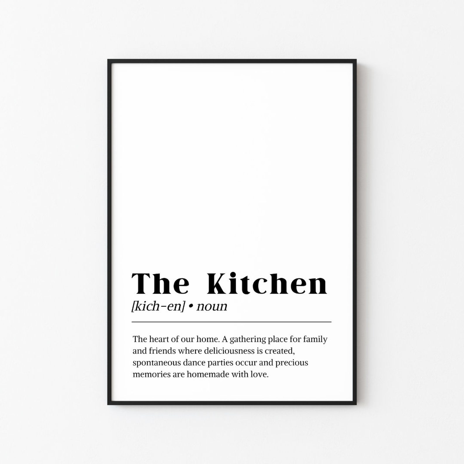 The Kitchen Definition Print Digital Download Download, Print, Frame ...