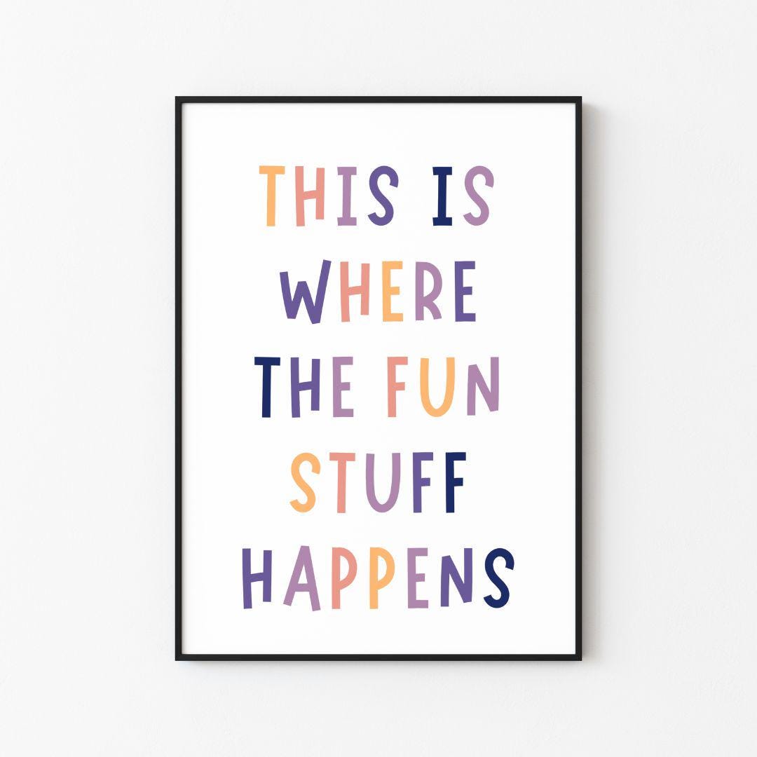 This is Where the Fun Stuff Happens Print | Nursery & Kids Digital ...