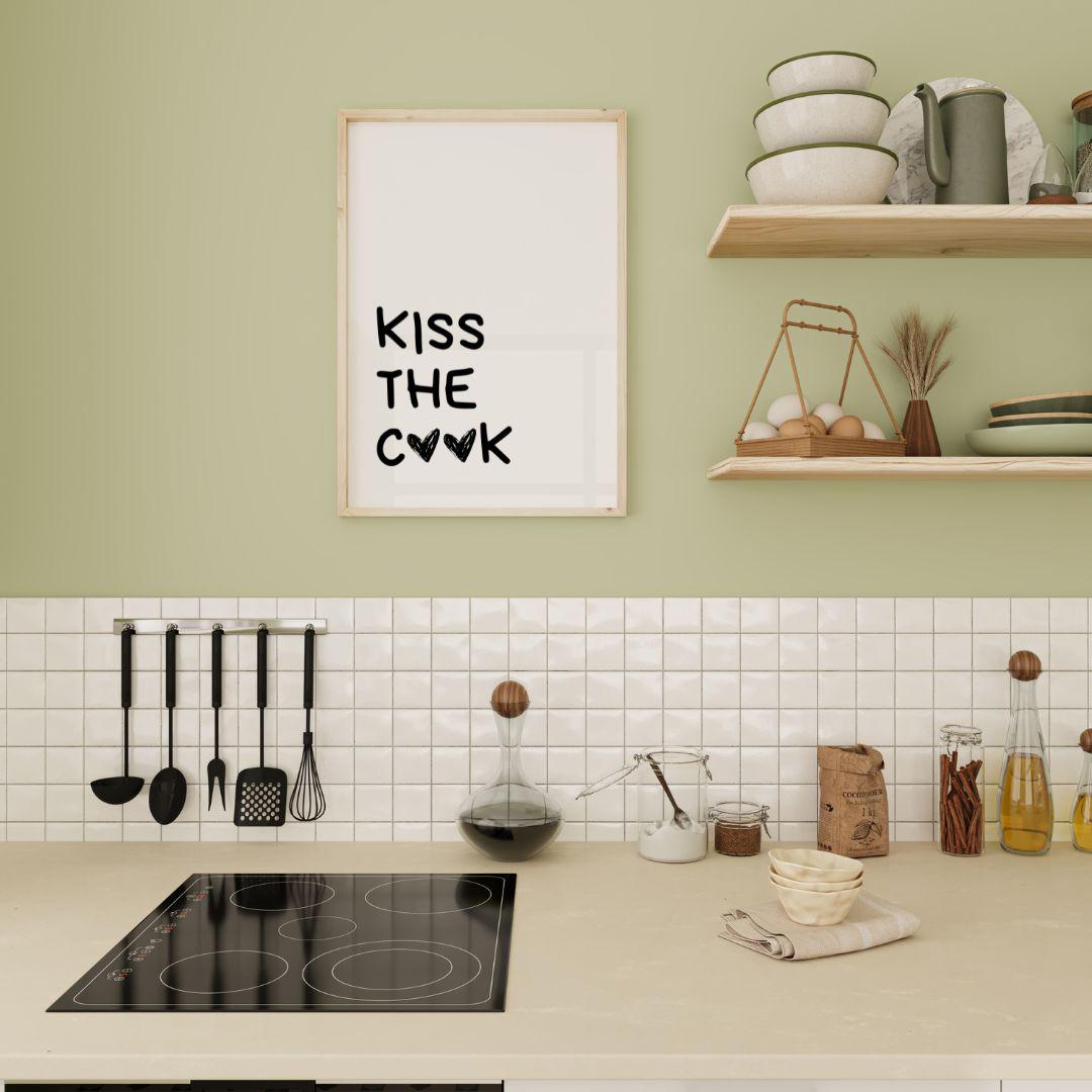 Kiss the Cook | Kitchen/bar Wall Art Print Décor (digital Download) - Etsy