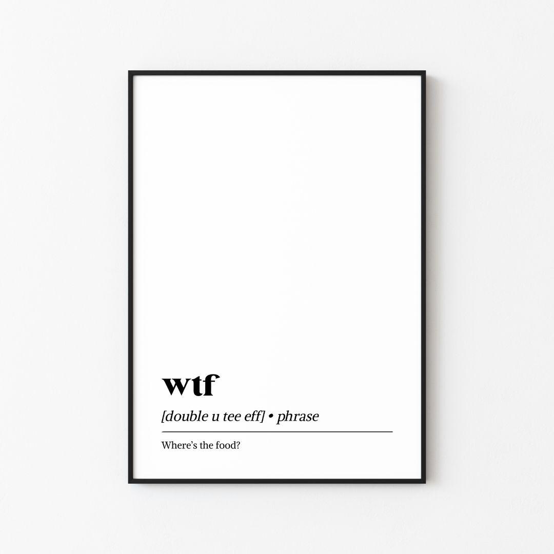 WTF Print | Definition Print | Digital Download | Bathroom | Download ...