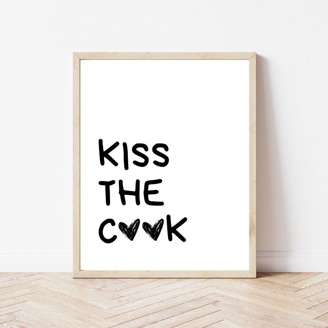 Kiss the Cook | Kitchen/bar Wall Art Print Décor (digital Download) - Etsy