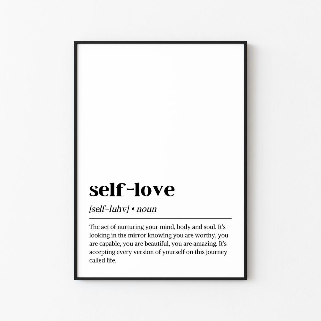 Self Love | Definition Wall Art Print Décor (digital Download) - Etsy