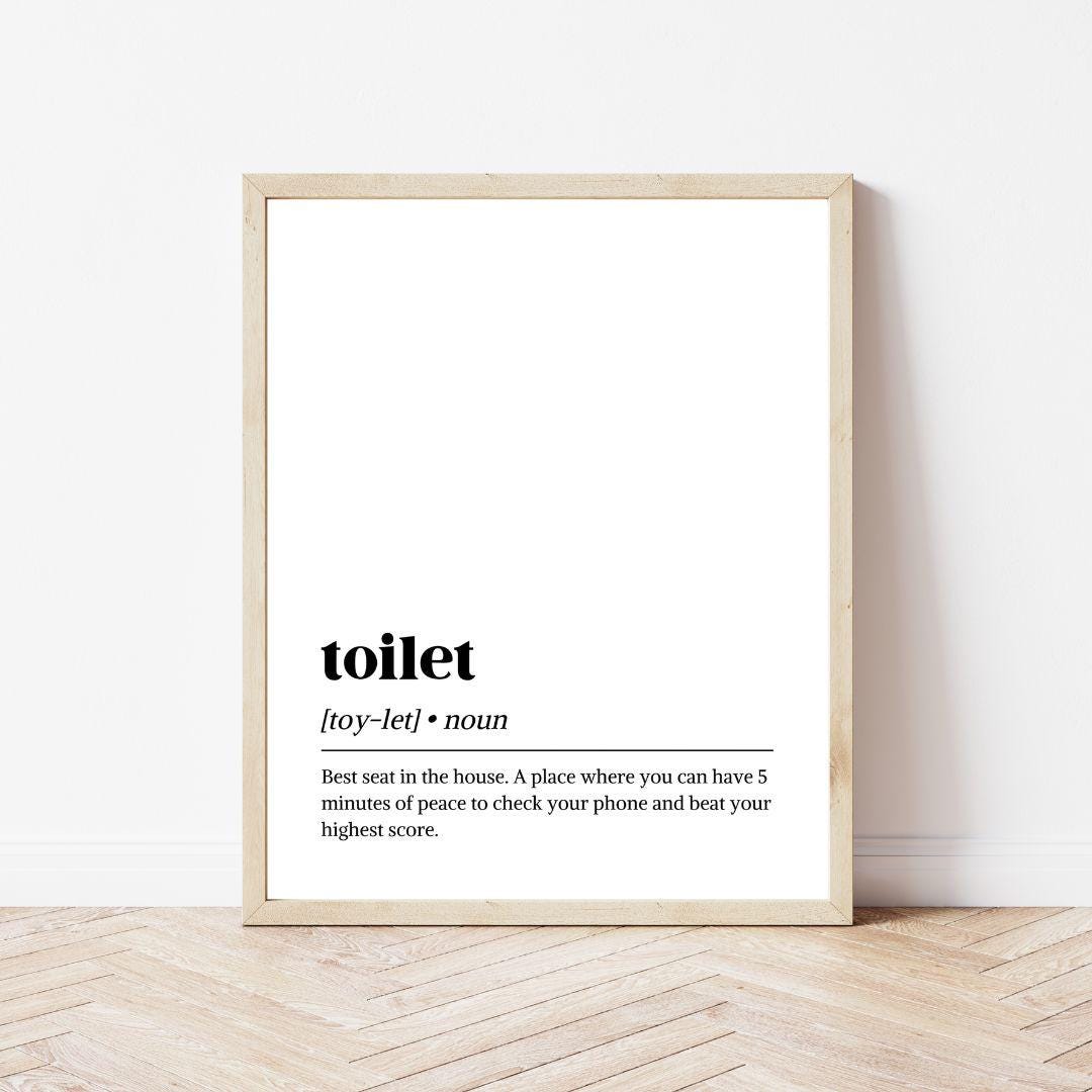 Toilet Print | Definition Print | Digital Download | Bathroom ...