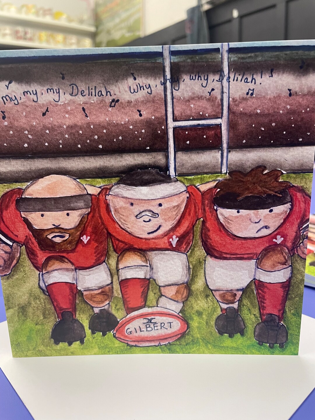 Welsh Rugby Themed Card - Etsy
