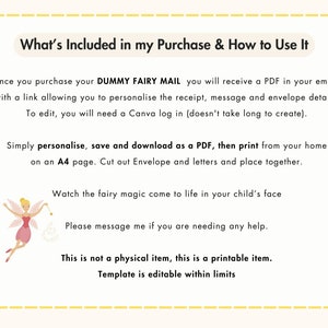 Dummy Fairy Letter and Envelope for Children, Fairy Mail for Kids ...