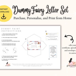 Dummy Fairy Letter and Envelope for Children, Fairy Mail for Kids ...