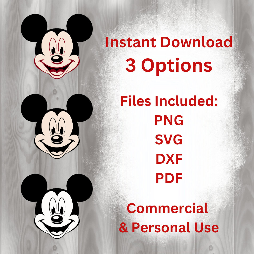 Instant Download: Mickey Mouse Head Svg, Mouse Svg, Cut File - SVG, PNG ...