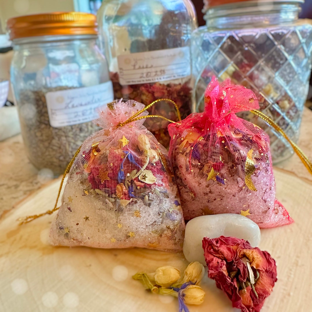 Spell Bag for Self Love Bath Ritual Epsom Salt, Rose Lavender, Shea ...