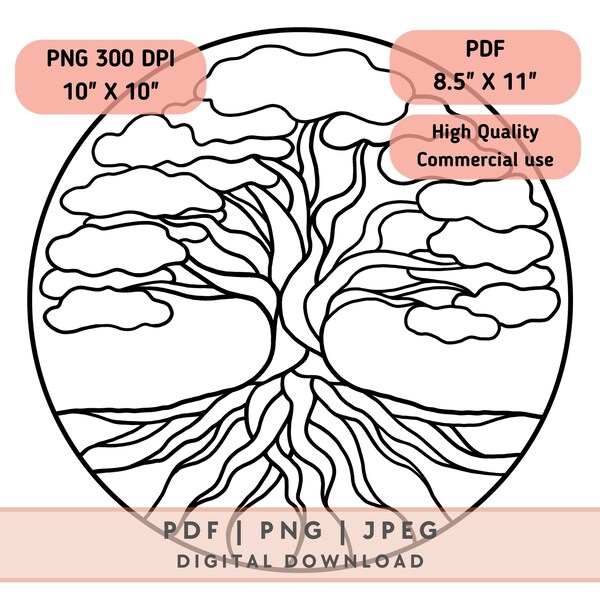 Tree of Life Glass Pattern - Etsy