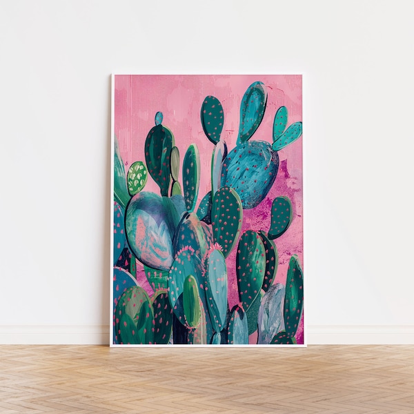 Cactus Painting - Etsy UK