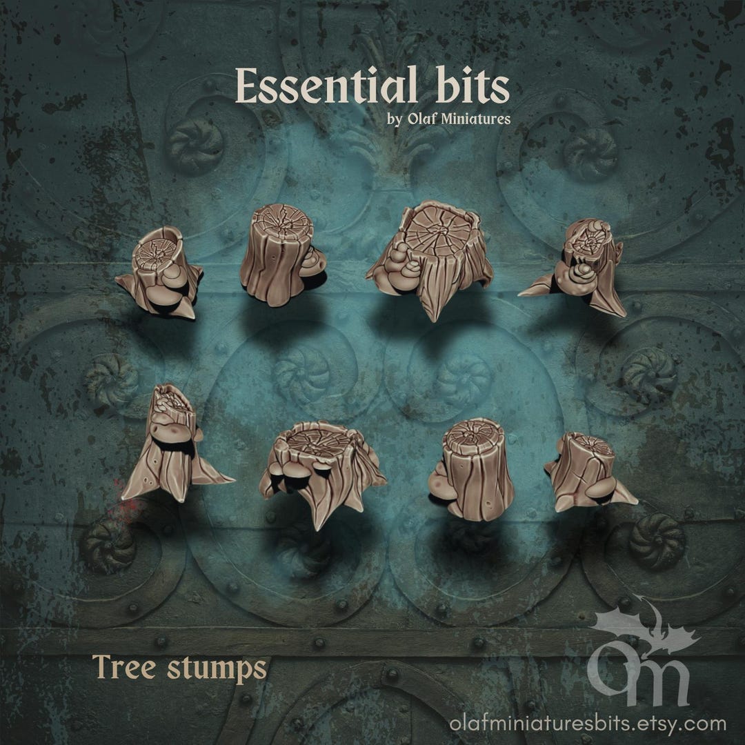 Miniature Tree Stumps- Resin Models for Forest Basing, Diorama or ...