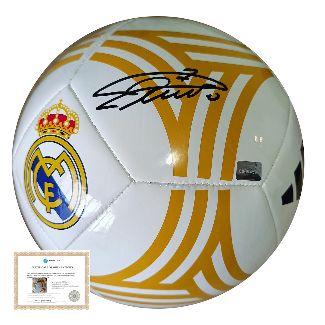 Cristiano Ronaldo Hand Signed Autographed FC Barcelona Soccer Ball COA ...