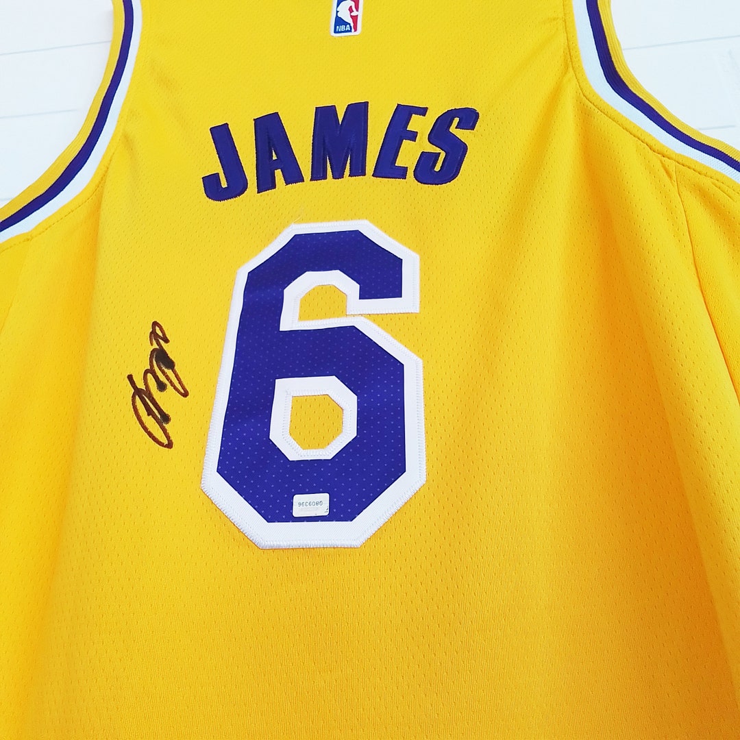 Lebron James Hand-signed Autographed NBA Los Angeles Lakers Jersey COA ...